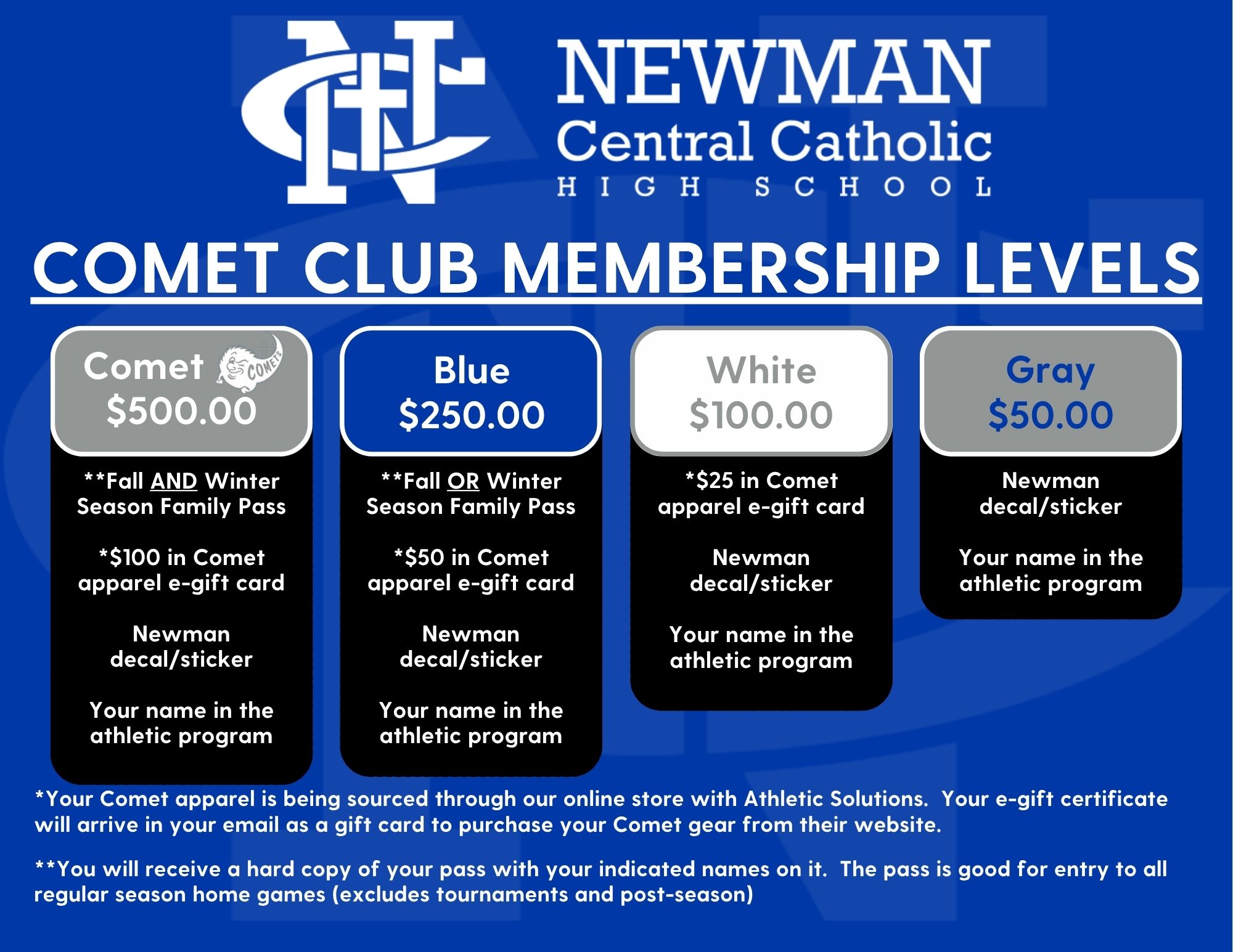 Comet Club - Newman Central Catholic High School